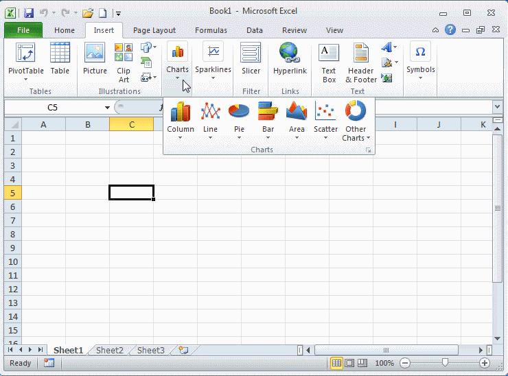 abc Microsoft EXCEL 2010 - CHART