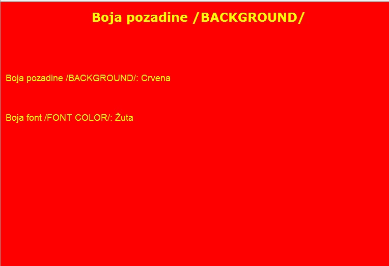 FRONT PAGE - Boja pozadine /BACKGROUND/