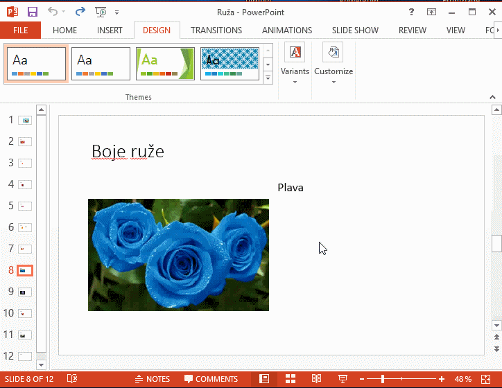 abc PowerPoint 2013 tutorial - Boja pozadine /BACKGROUND/ - FORMAT ...