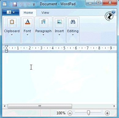 Startanje aplikacije WORDPAD