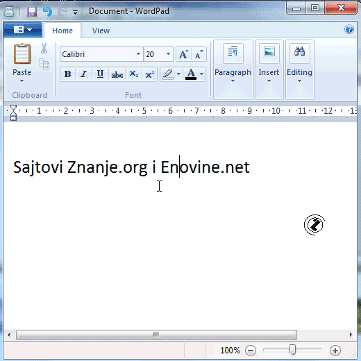 WORDPAD FONT - Izbor boje fonta