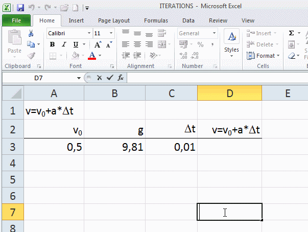 abc MICROSOFT EXCEL 2010 - Printing out a formula