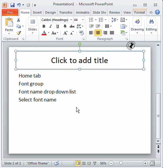 PowerPoint-NUMBERING- Ribbon