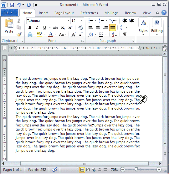 WORD2010 - PARAGRAPH - INDENT FIRTS LINE