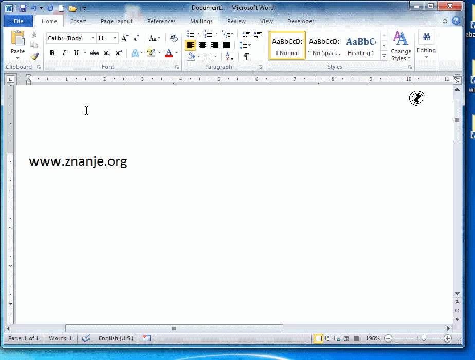 WORD2010 - Create a new document- FILE MENU - NEW ITEM