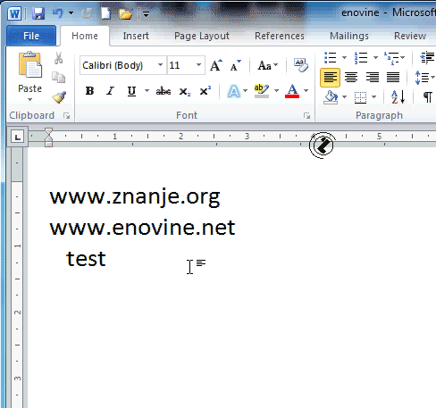 WORD2010 - Store the document by clicking SAVE button from QUICK ACCESS ...
