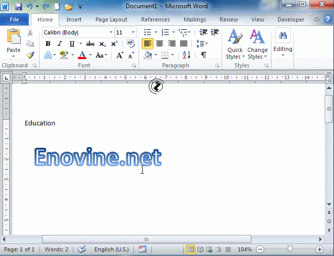 WORD2010 - WORD ART - TEXT OUTLINE