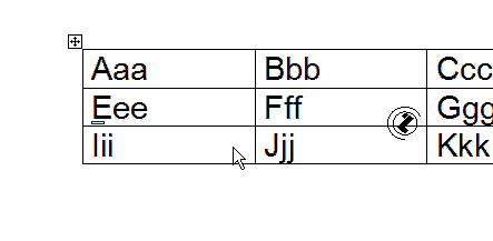WORD 2010 - Table /TABLE/ - Selecting cell /SELECT CELL/