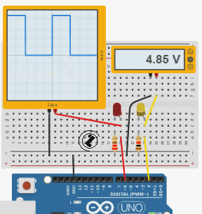 abc Arduino - LED dioda 2x - prikaz promjene sa voltmetrom i ...
