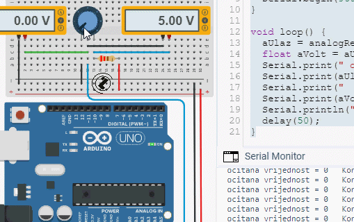 abc Arduino - Očitavanje napona sa putenciometa - Analogan ulaz /READ ...
