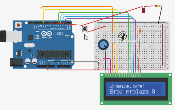 abc Arduino - LCD displej - Brojač pritisaka tastera /LCD DISPLAY ...