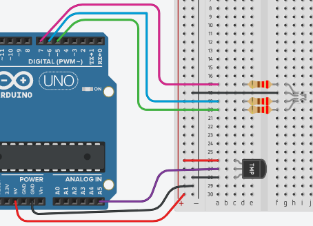 abc Arduino - Termometar - Temperaturni senzor i RGB dioda sa opsezima ...