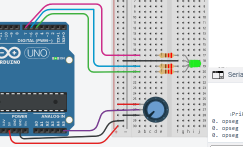 abc Arduino - Voltmetar - RGB dioda sa opsezima napona - if else naredba