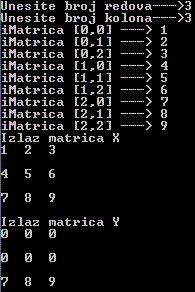 Programski jezik C++ - Dvodimenzionalni niz - matrica