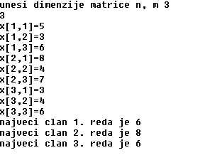 Programski jezik Pascal - Dvodimenzionalni niz - matrica