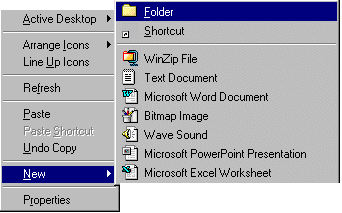 Kreiranje novog foldera na DESKTOP-u